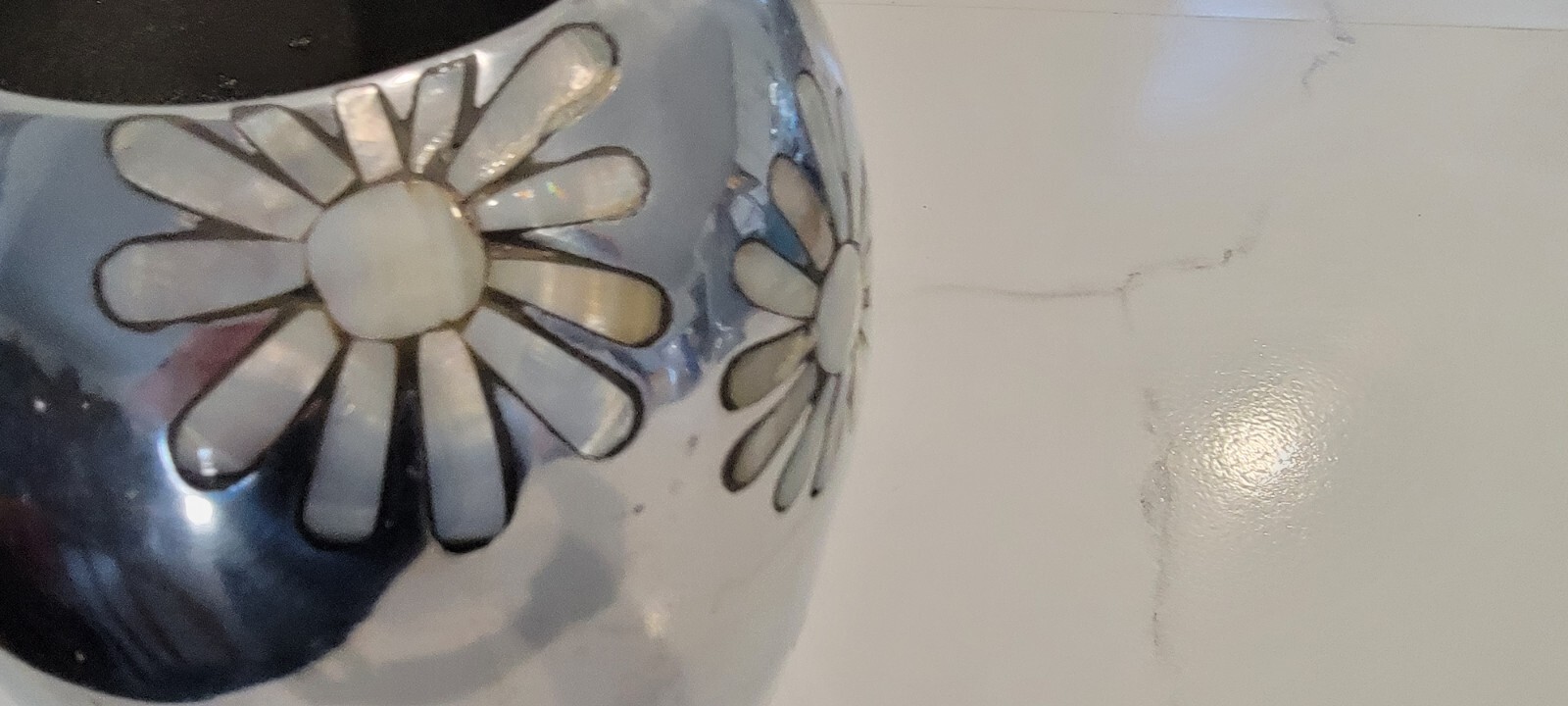 Vintage Towle Silversmiths Mother of Pearl Collection Inlay Daisy ...