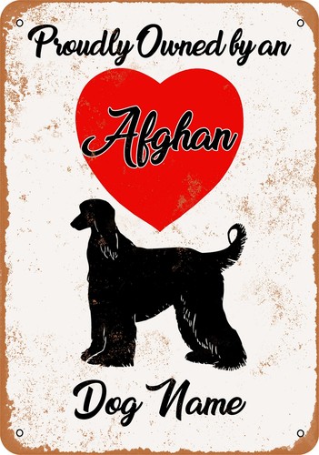 METAL SIGN - CUSTOM DOG NAME - Afghan - Vintage Look | eBay