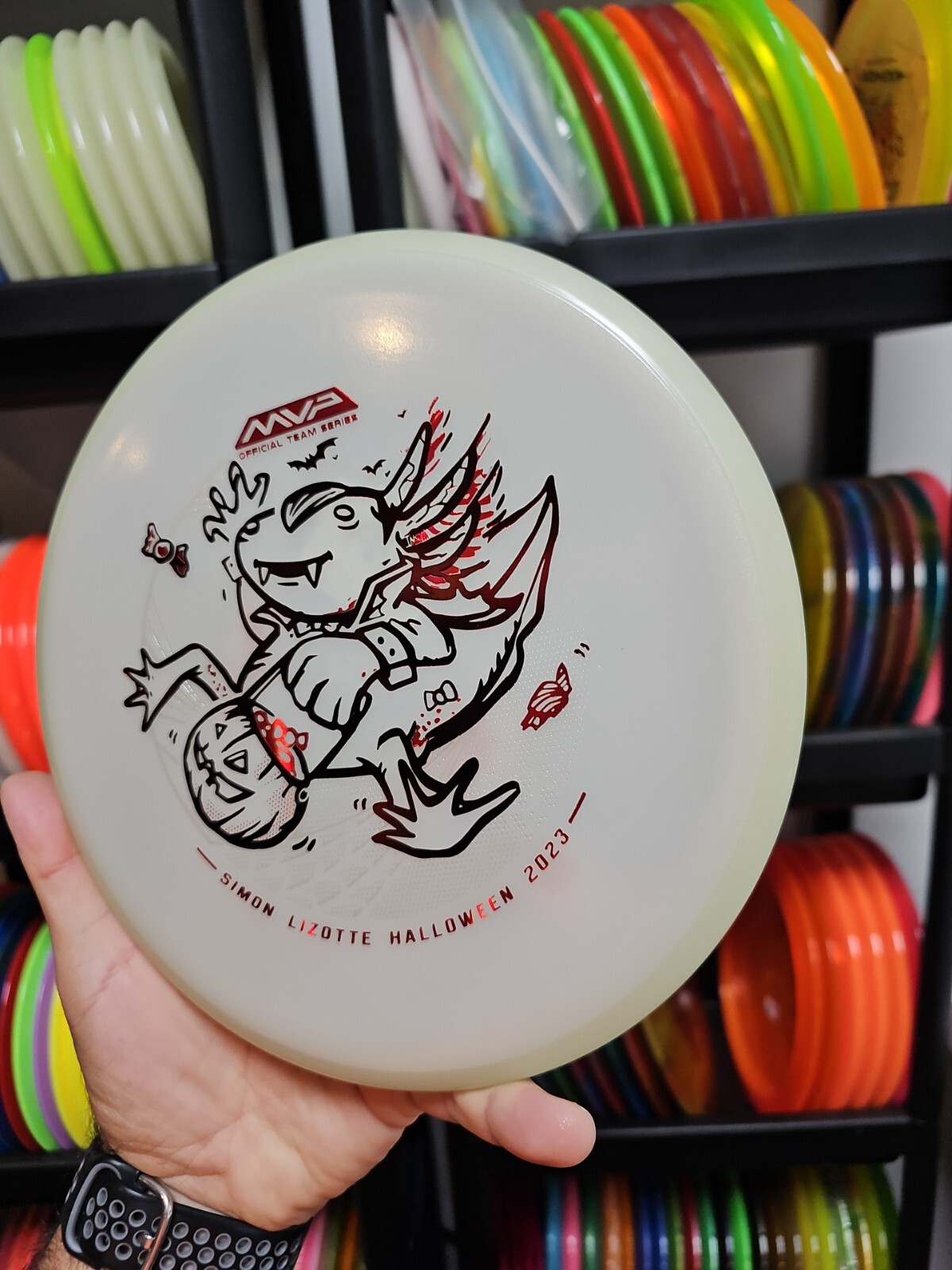 Axiom MVP Hex Total Eclipse 176g #8 Lizotte Halloween Glow Disc Golf ...