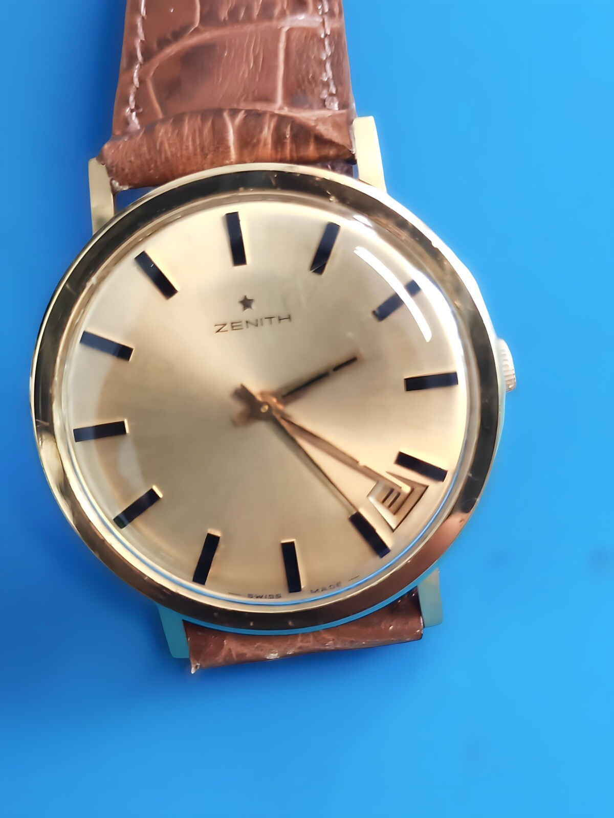 Zenith vintage 18k solid gold watch mens | eBay