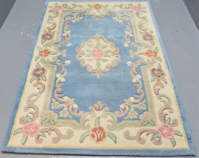 Flair Rugs Lotus Premium Aubusson Rug - Blue. 100% Wool. | eBay UK