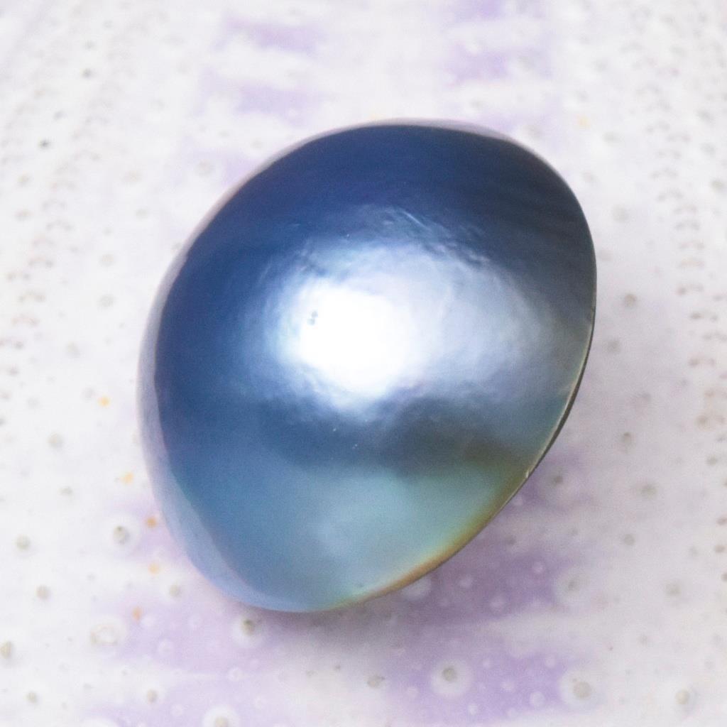 Blue Mabe Pearl Lustrous Round 17.88 mm Cultured in Sumbawa Indonesia 2 ...