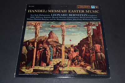 Handel: Messiah Easter Music~Leonard Bernstein~Columbia ML 5346~FAST ...