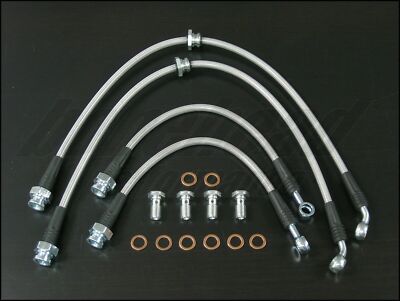 Techna-Fit Stainless Steel Braided Brake Lines for 1989-1994 Nissan ...