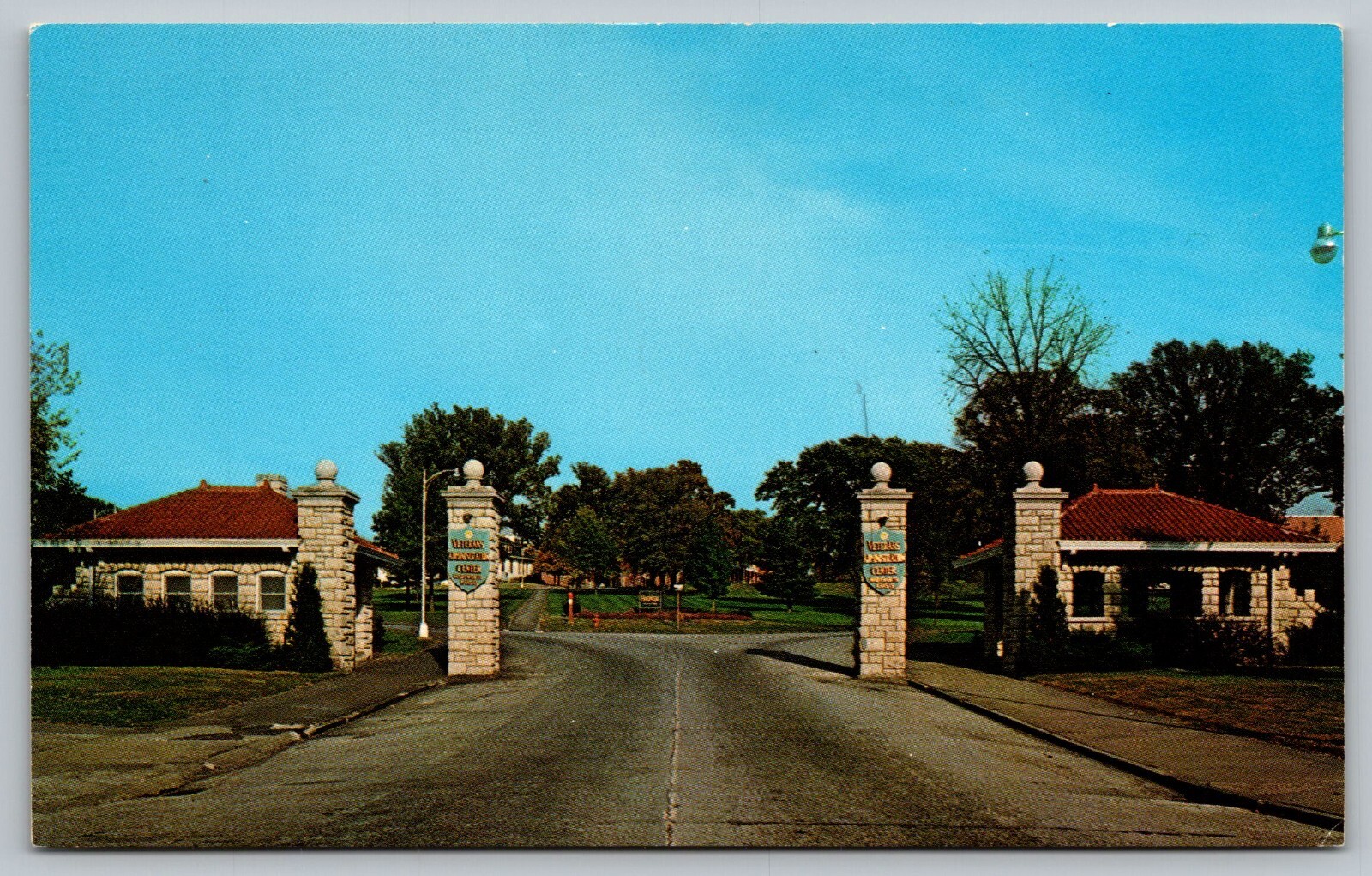 Postcard Military V.A. Center Wadsworth KS Nursing Care Hospital VTG ...