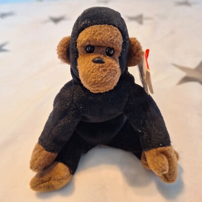 1996 Vintage Ty Beanie Baby Congo the Gorilla Plush Toy With Hang Tag ...