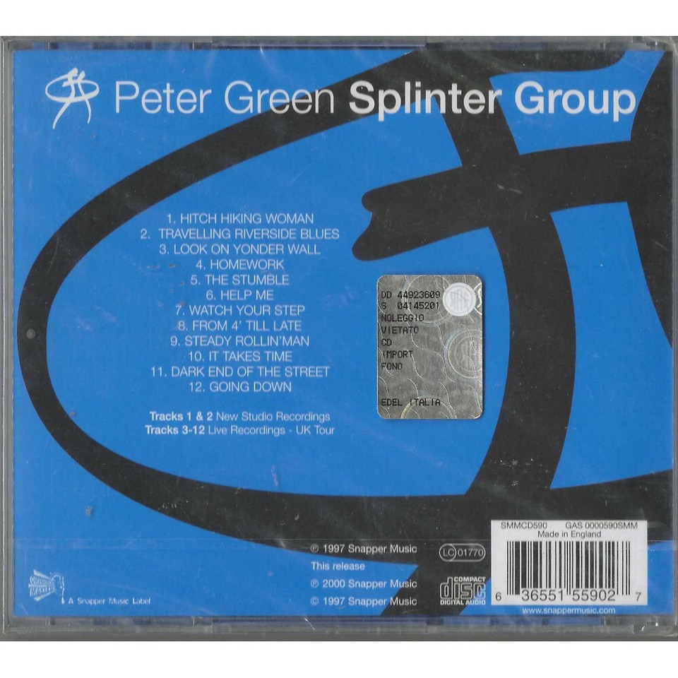 Peter Green Splinter Group CD Self Titled, Same / Snapper – SMMCD590 ...