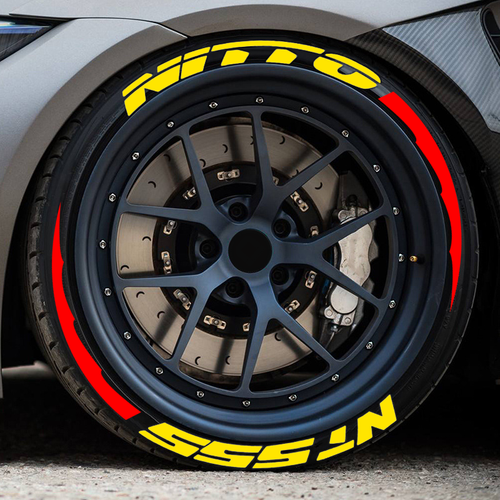 NITTO NT555 Permanent Tire Lettering Sticker 1.06'' 14''-22'' For 4 ...