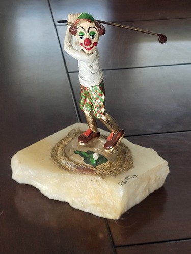 Ron Lee Collectible Clown Golfer Statue . Signed 1979 Vintage | eBay