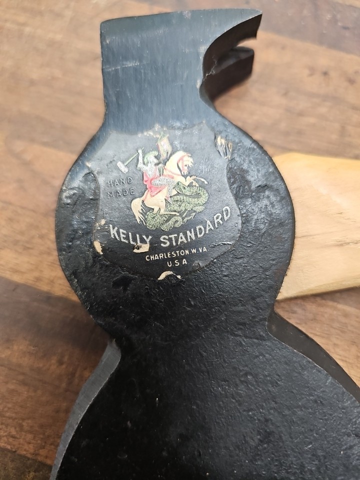 E13- RARE NOS Antique KELLY STANDARD CLAW HATCHET ORIGINAL LABEL AXE | eBay