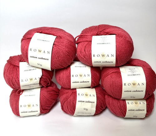 Rowan Yarn Cotton Cashmere Tulip Pink 50g/137 yards each/8 SKEINS | eBay