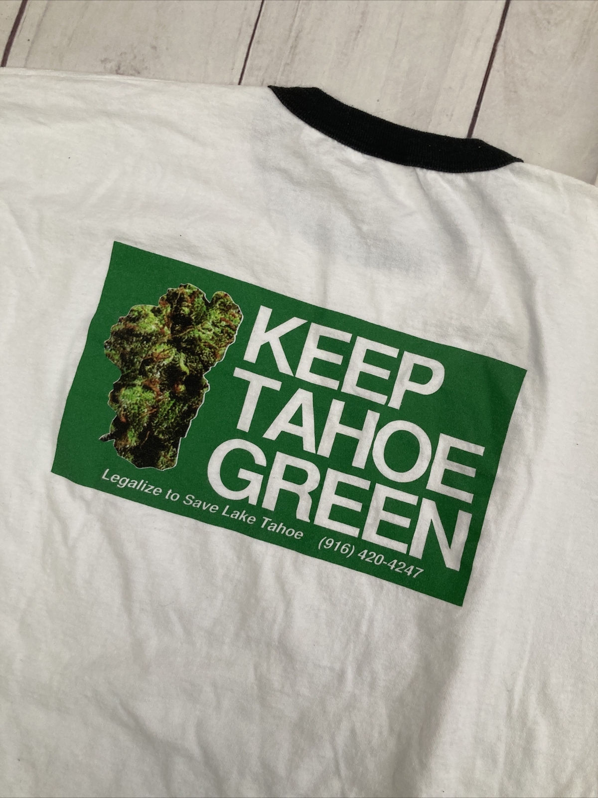 Vintage 90s “Keep Tahoe Green” Marijuana Weed Ringer … - Gem