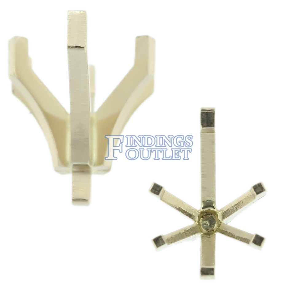 14K White Gold Pear 6 Prong Peg Head Setting Standard Style For Center ...