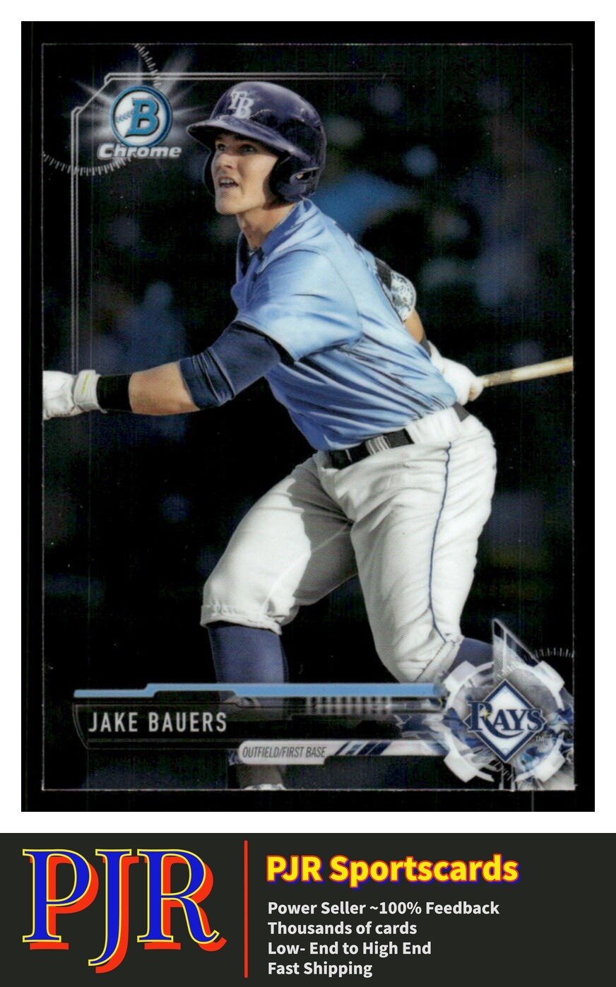 2017 Bowman #BCP58 Jake Bauers Tampa Bay Rays Chrome Prospects | eBay