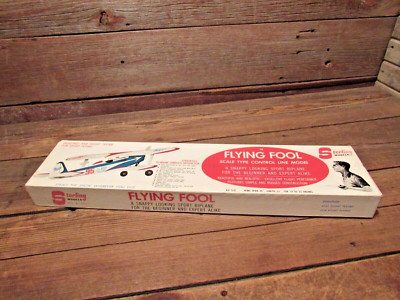 Vintage Flying Fool Biplane 34" Wingspan Sterling Models Balsa Plane ...