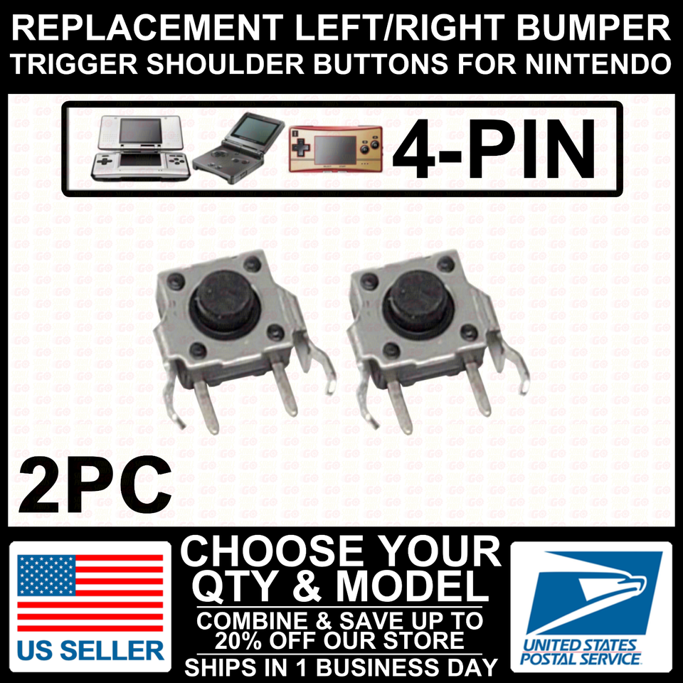 For Nintendo Game Boy Advance/GBA/SP/DS/GBM L/R Shoulder Trigger Micro ...