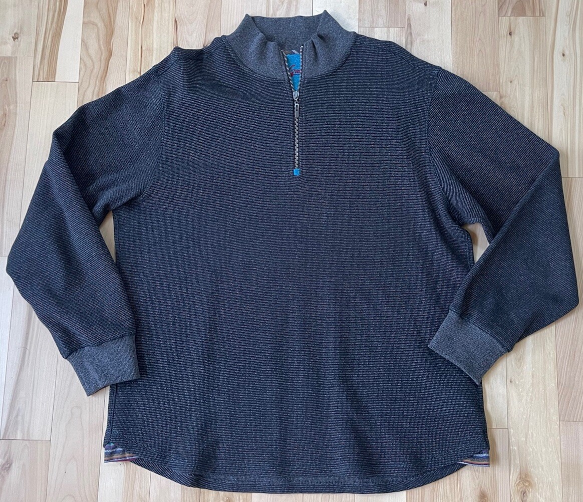 Robert Graham 1/4 Zip Pullover Sweater, Knowledge Truth Wisdom Men’s XL ...