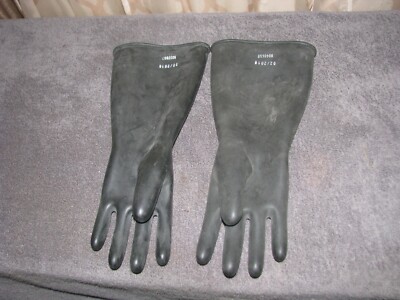Novax D120 Size 9 Lineman Rubber Insulating Gloves Class 1 Type 1 7500V ...