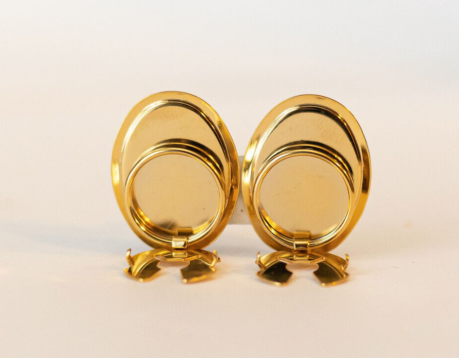 NEW Black Button Covers for Men Shirts. Cuff Enhancers Tuxedo OVAL Gold ...