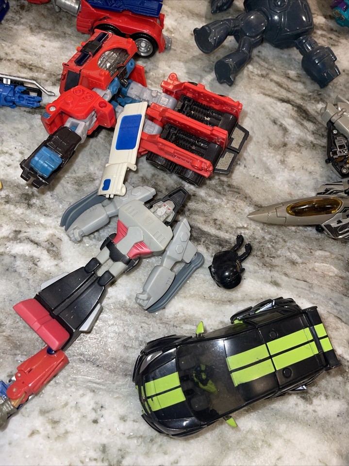 Transformer Junk Yard Huge Lot Mixed Years And Models Vehicles Figures ...