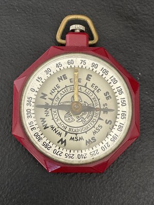 Vintage Taylor Art Deco Boy Scouts Compass In Red Bakelite Plastic | eBay