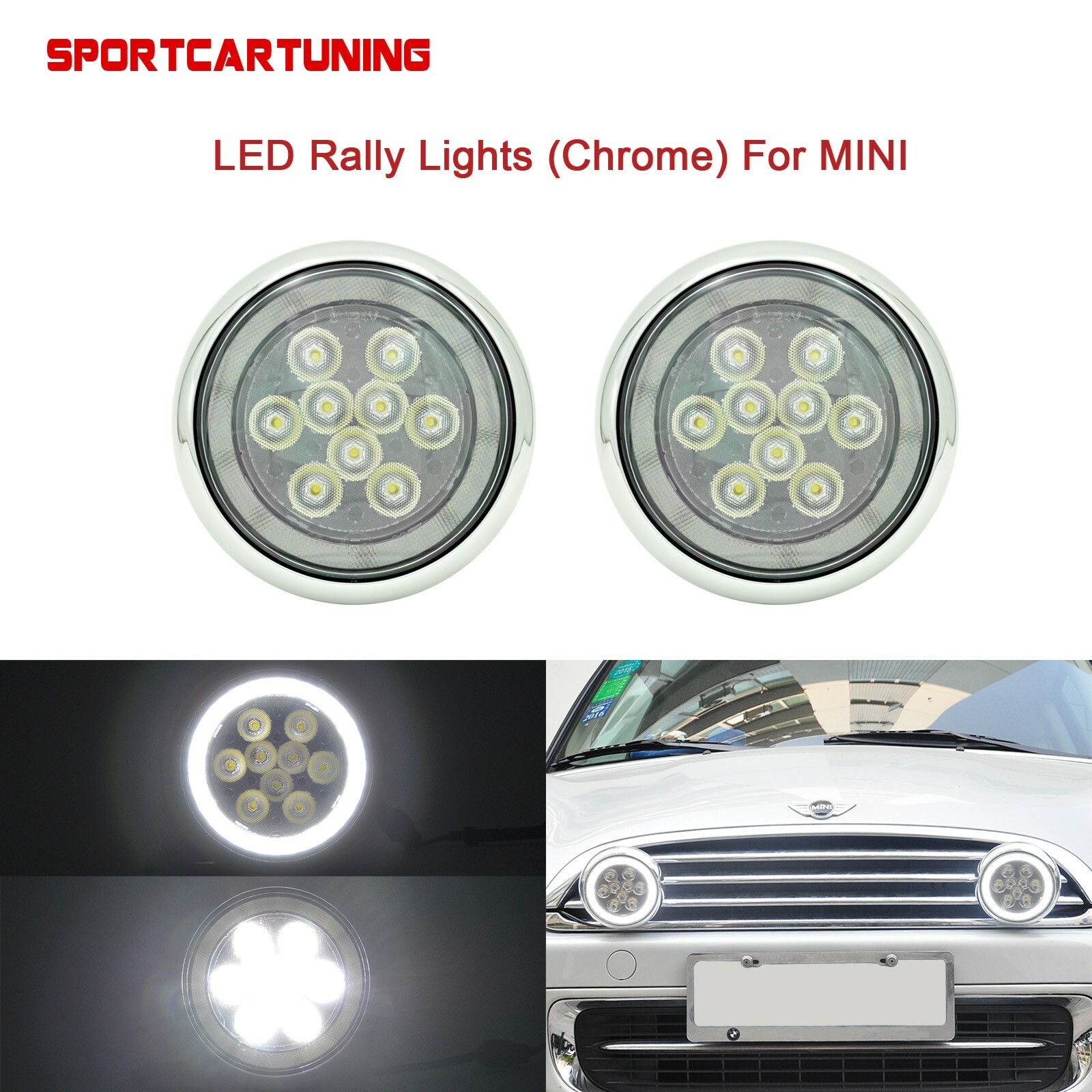 LED DRL Driving Fog Lamp Rally Light For Mini Cooper R55 R56 R57 R58 ...