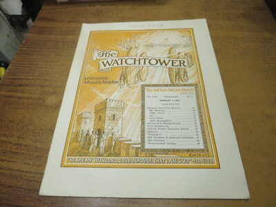 The WATCHTOWER Jehovah's Witness Journal February 1 1941 | eBay
