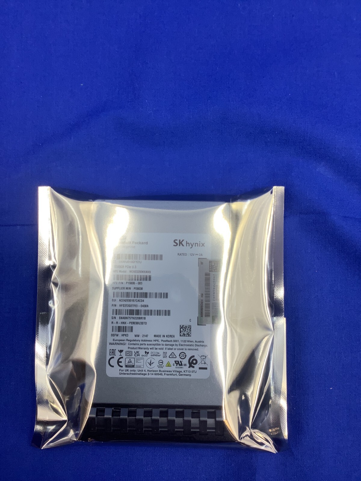 P47839-B21 HPE 3.2TB NVMe Gen4 SFF NVMe MU BC U.3 P48218-001 ...