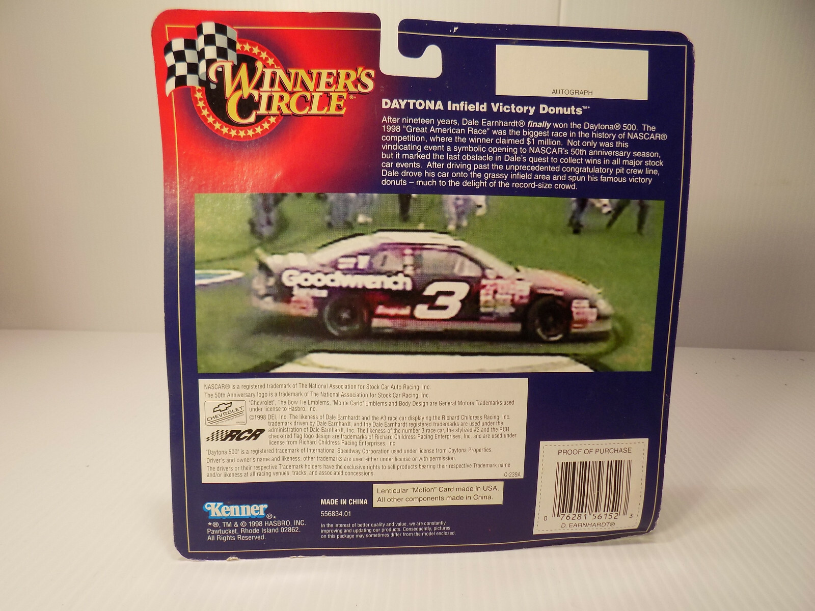 NASCAR Winners Circle 1998 DAYTONA Infeld Victor Donuts Dale Earnhardt ...