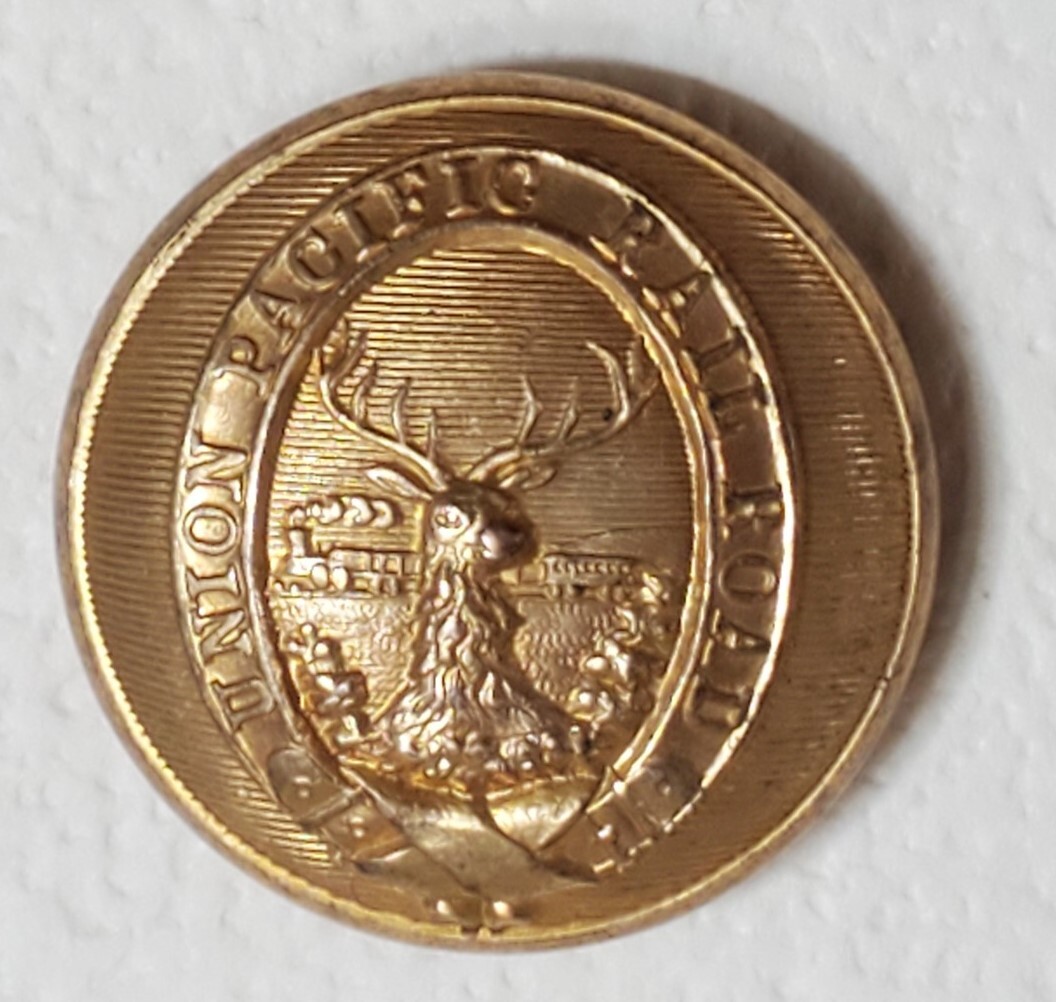 Bb UNION PACIFIC RAILROAD UNIFORM BUTTON Medium 1870 Original ! | eBay