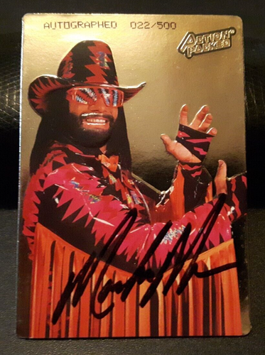 1994 WWF Action Packed RANDY MACHO MAN SAVAGE Autograph * Hard Signed ...