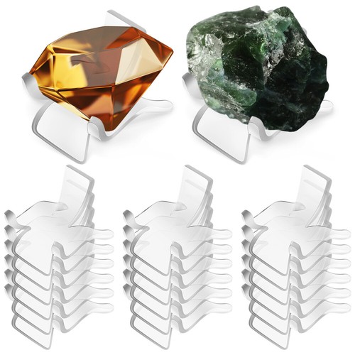 20 Pcs Transparent Stool Display Stand Retail Rock Holder Triangle | eBay