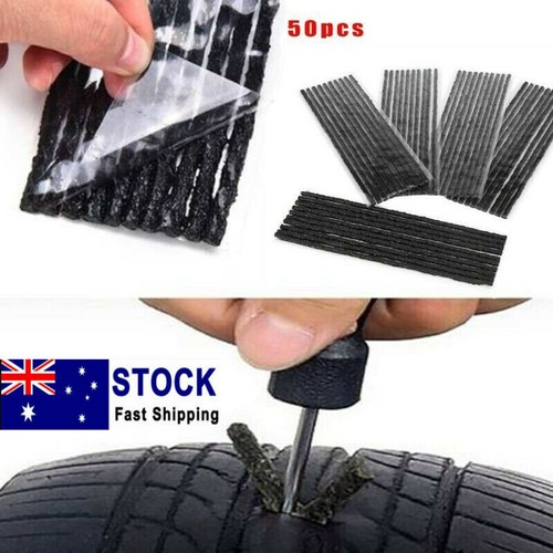 50pc Cars Bike Tyre Plugs Tire Tubeless Seal Strip Puncture Repair ...