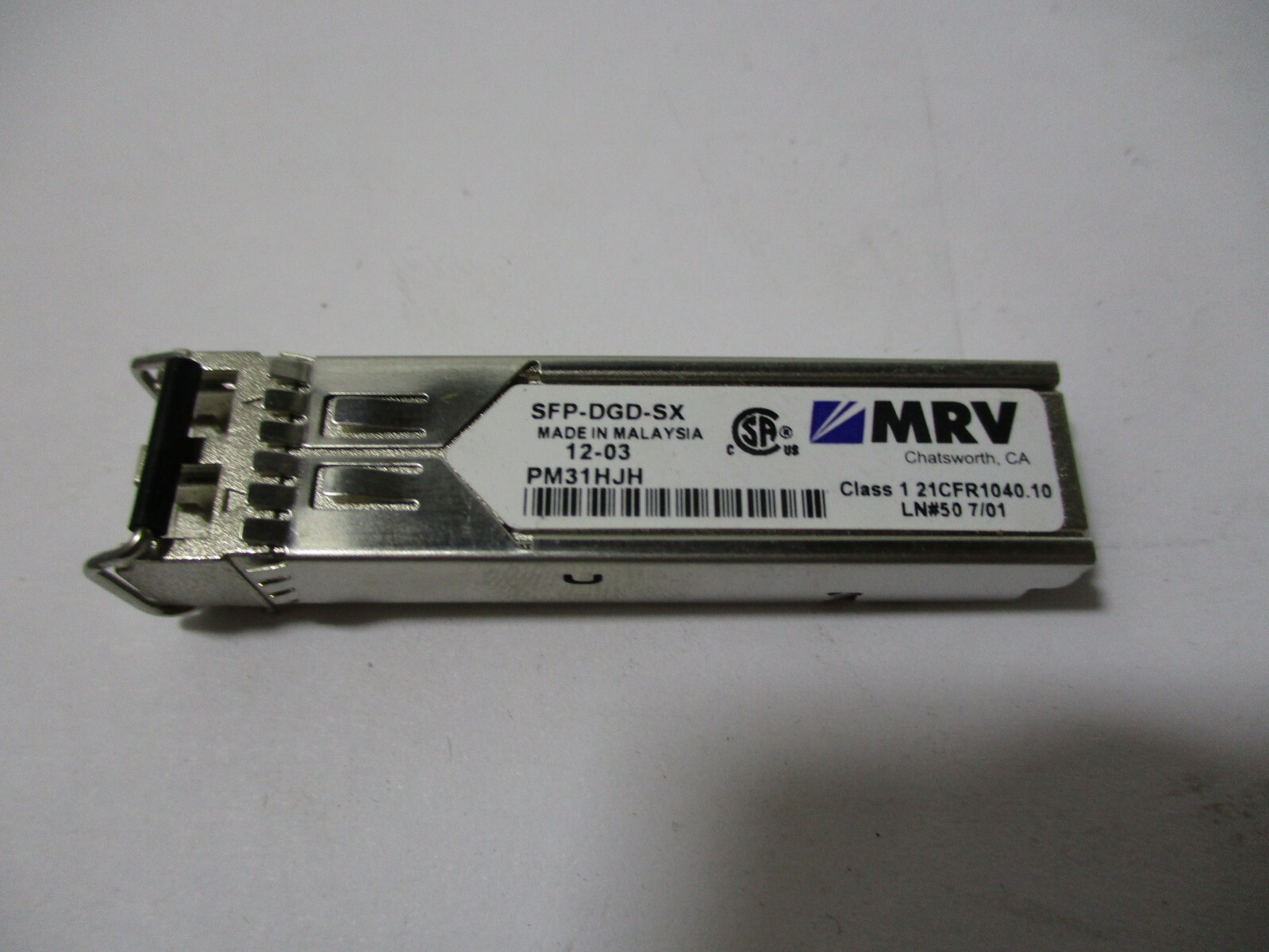 LOT OF 7 MRV SFP-DGD-SX SFP Dual Rate 1/2.1 Gb/s SX 1000Base-SX GigE MM ...