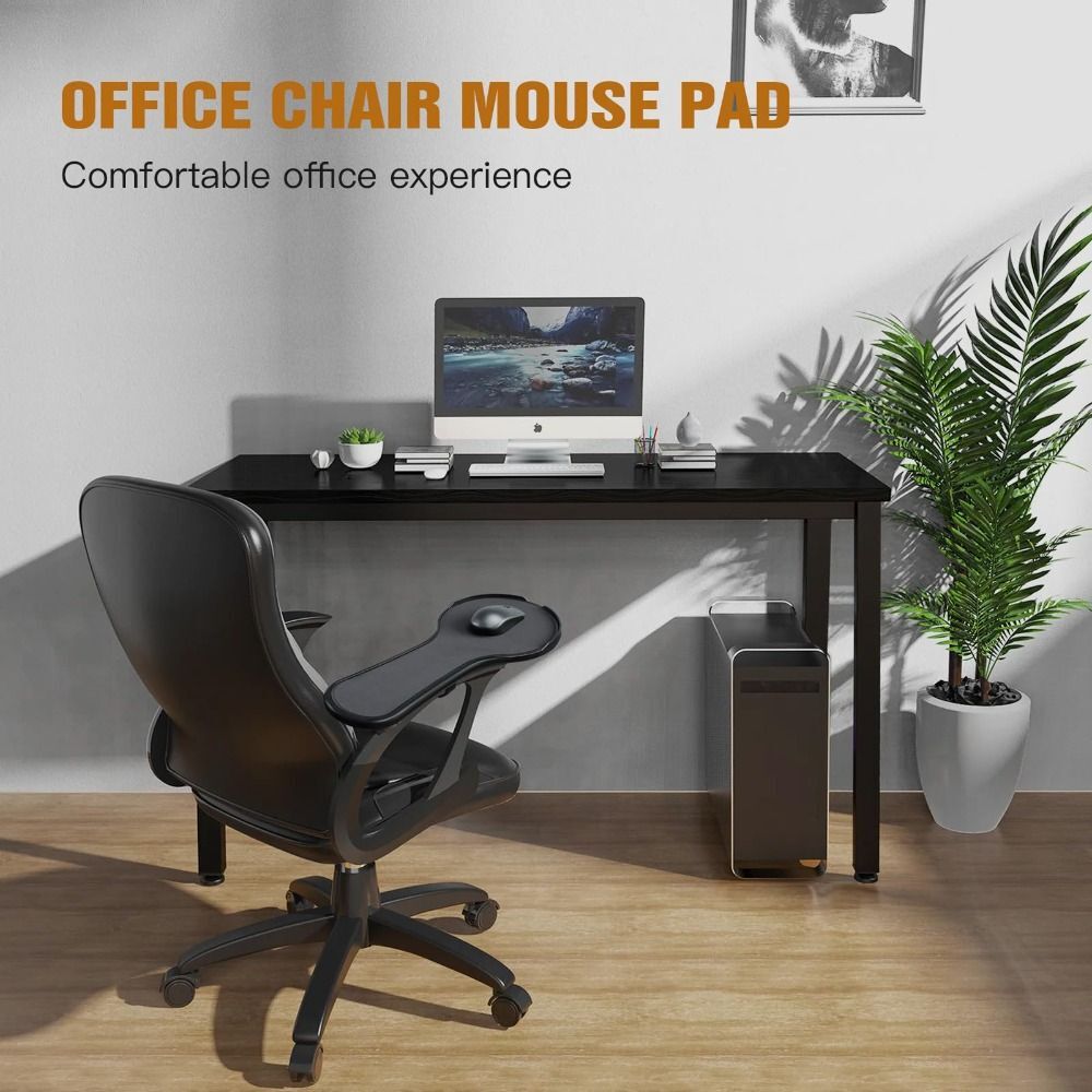 Black Arm Rest Mouse Pad Attaches to Chair Mouse Extension Platform ...