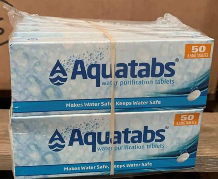 2 Pack Aqua Mini Tabs, Water Purifying Tablets (3.5mg x50 tabs) x2 ...