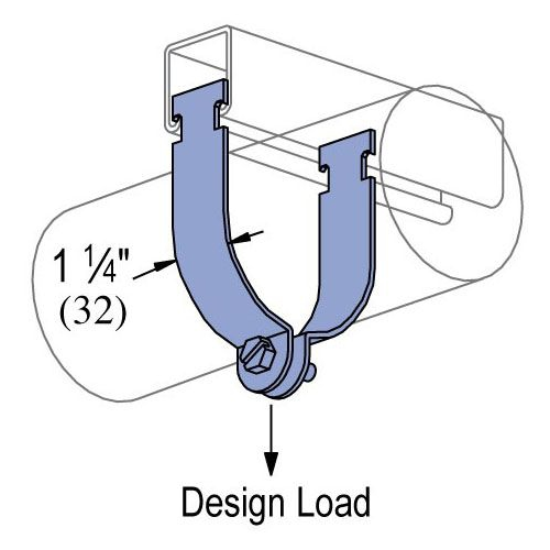 Unistrut P1113-HG, 1", Hot Dip Galvanized, Rigid Conduit Strut Clamp ...