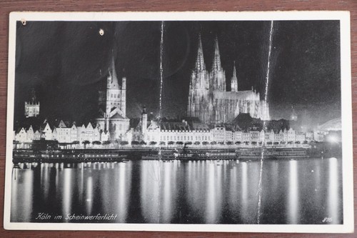 Koln / Cologne, Germany Castle on the Rhine River - RPPC Postcard 1938 ...