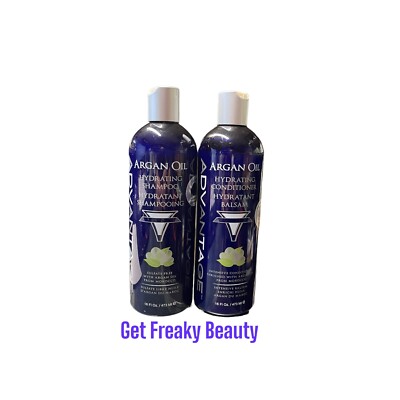 2 PACK. 16 oz. Advantage Argan Oil Hydrating Shampoo & Conditioner DUO ...