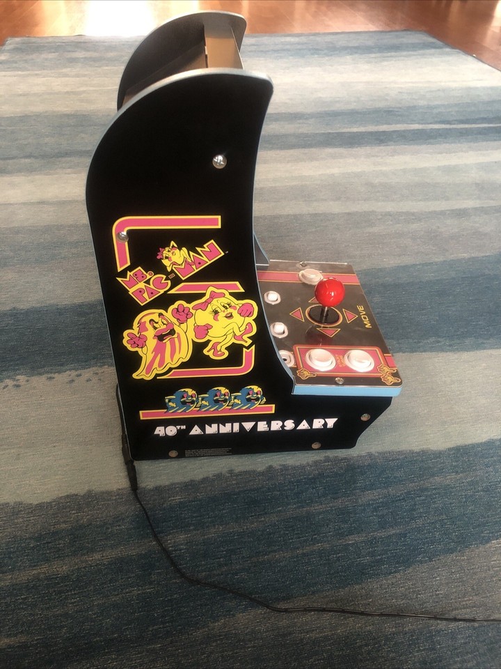 New 40th Anniversary Ms Pac Man Arcade 1Up Countercade 4 Games Mappy ...