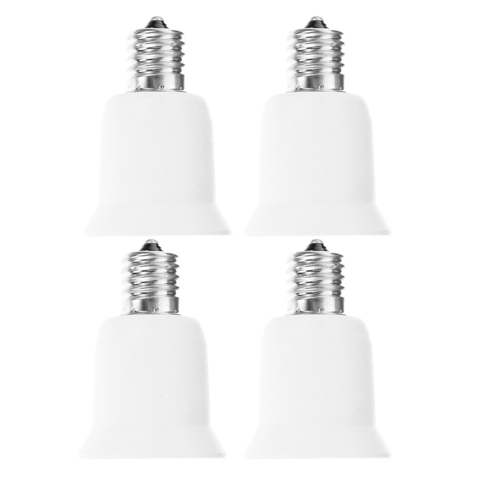 4pcs Lamp Socket Adapters E17 Base To E26/E27 Holder Light Bulb ...