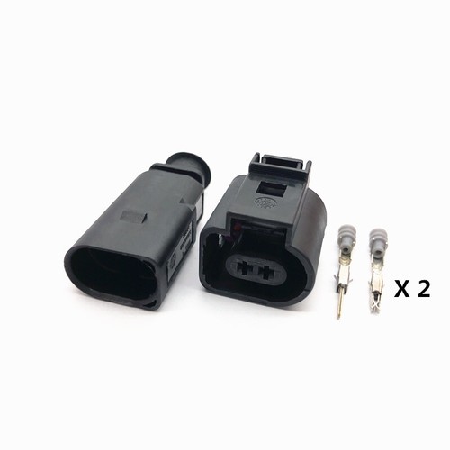 For VW AUDI VAG 2 Pin Male Female Connector Sensor Plug Kit 1J0973802 ...