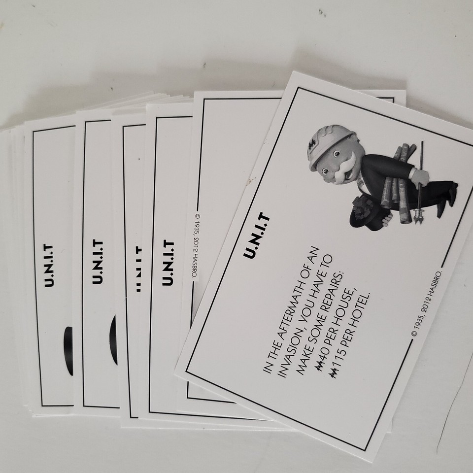 Dr Who Monopoly 50th Anniversary Edition U.N.I.T. Cards | eBay