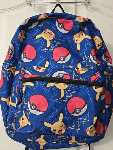 Pokemon Character Pikachu Pokeball School Backpack Book Bag 🎒 | eBay