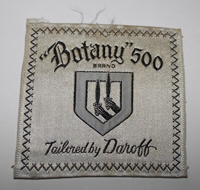 VINTAGE Botany 500 Suit Label 1950's? Tailored by Daroff | eBay