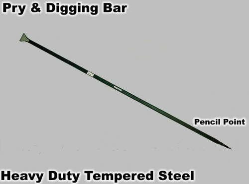 6ft Pry Digging Bar Heavy Duty Steel Pencil Point Plumber Spud Long ...