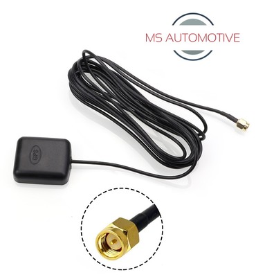 SAT NAV GPS AERIAL ANTENNA WIRE LEAD SMA SCREW ON MAGNETIC AFTERMARKET ...