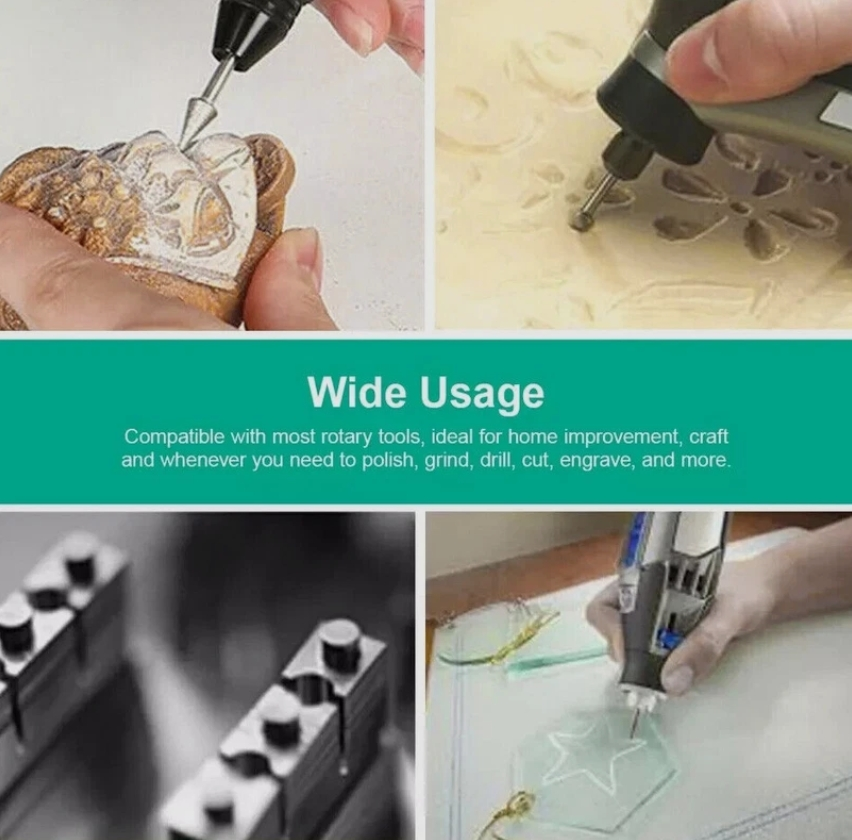 90PCS For Dremel Diamond Burr Bits Drill Set Rotary Multi Tool ...