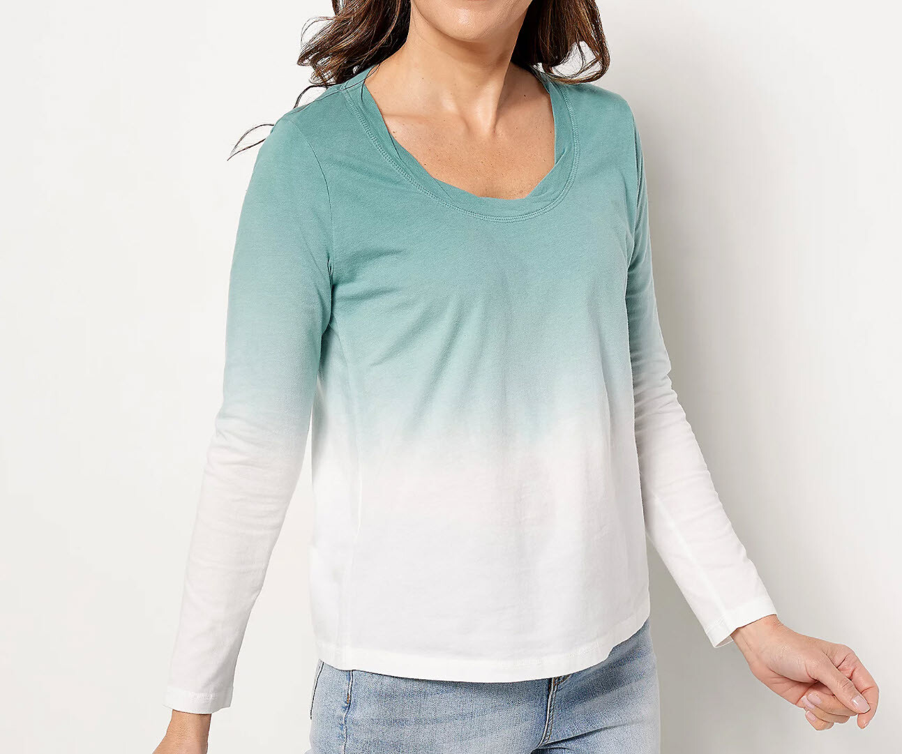 Candace Cameron Bure The Ocean Dipped Long-Sleeve Tee Trellis L A473684 ...