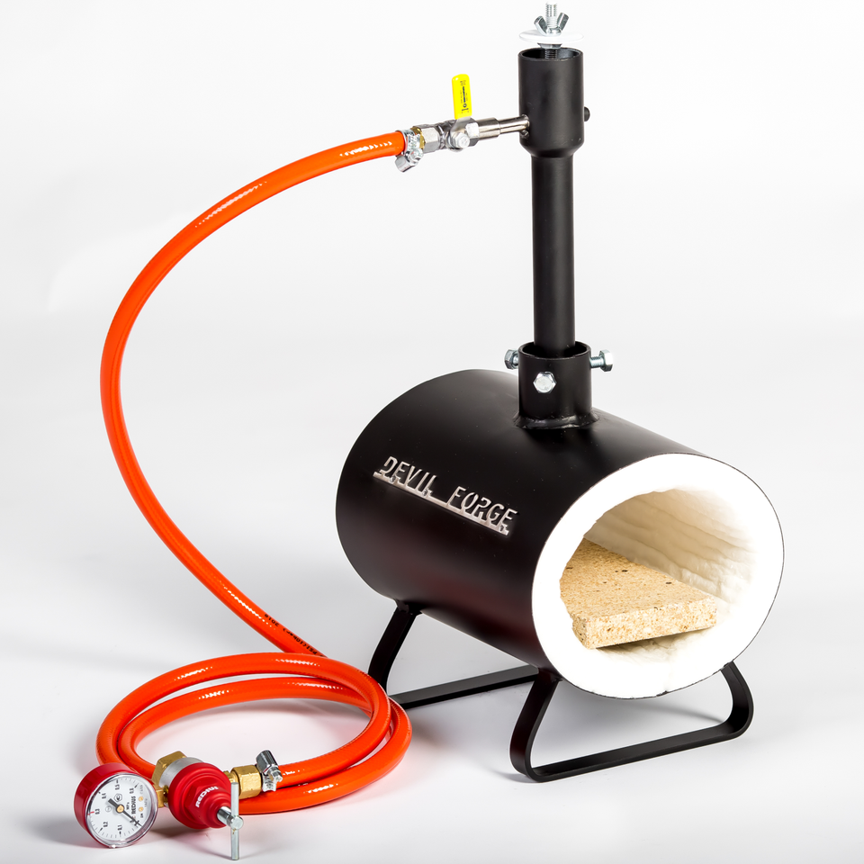 DFSW GAS PROPANE FORGE Furnace Burner Knife Making Blacksmith Farrier ...